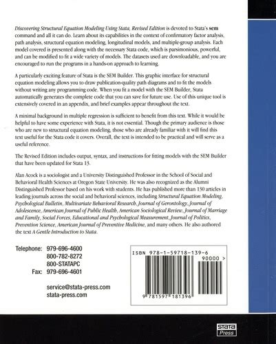 Discovering Structural Equation Modeling Using De Alan C Acock Grand Format Livre Decitre