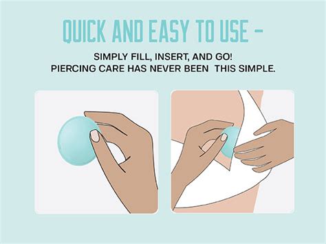 Nipple Piercing Soaker Set Hands Free Piercing Aftercare Cups Base