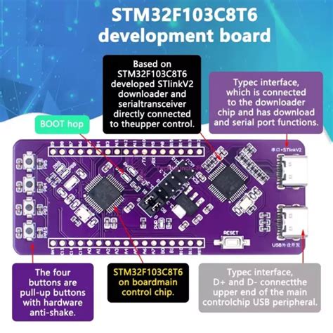 1pcs Stm32f103c8t6 Development Board St Link V2 Simulator Download