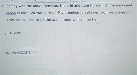 [solved] ii identify with the above formulas the aci