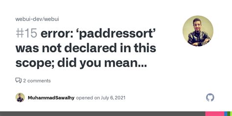 error ‘paddressort was not declared in this scope did you mean