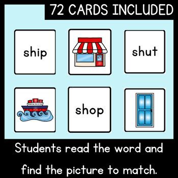 Digraphs Phonics Activity Sh Ch Th Ph Wh Memory Matching Game Center