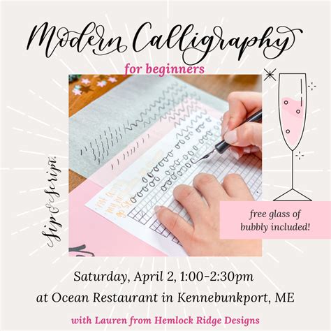 Upcoming Calligraphy Classes Learn Modern Calligraphy Sip And Script®