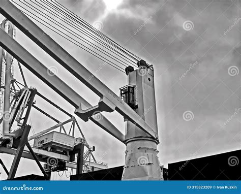 forklift unloading larger containers editorial photo cartoondealer