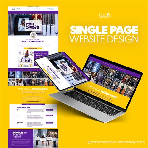 single page website design brandrx creative co