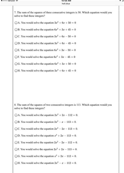 solved the sum of the squares of three consecutive integers