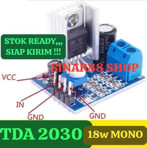 Tda2030a Tda 2030a Mono Audio Amplifier Modul Single Board 18w Module 2030 A Kit Power Lazada