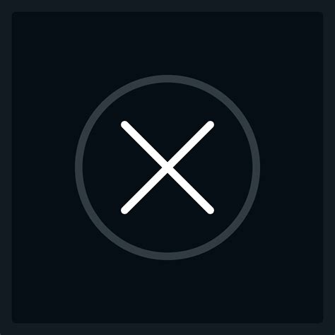 Hover Cancel Button Ui Element Template Editable Isolated Vector