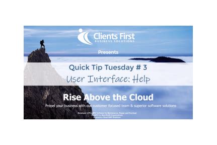 Acumatica Tips Powerful User Interface Help Functionality