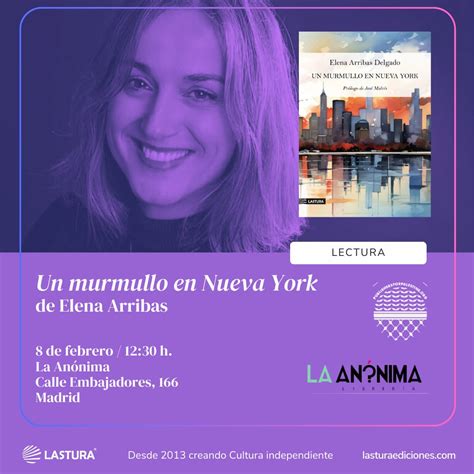 Lectura De Un Murmullo En Nueva York De Elena Arribas En La Anónima