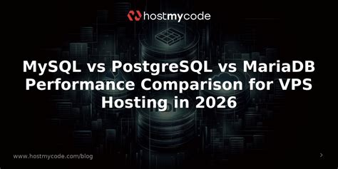 Mysql Vs Postgresql Vs Mariadb Performance Comparison For Vps Hosting