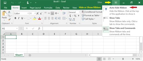 Ribbon And Tab In Excel Excel Tutorial
