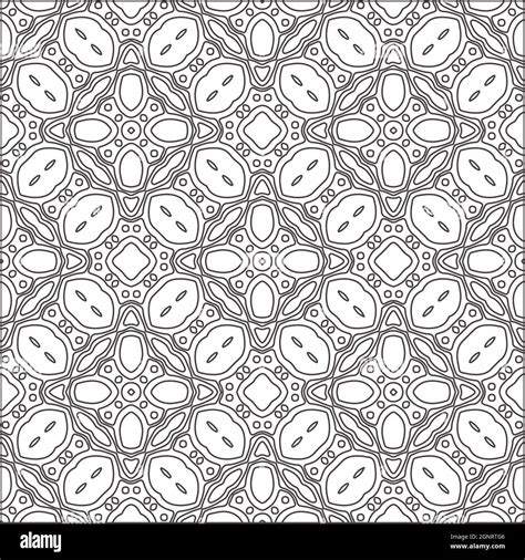 Floral Pattern Backgroundrepeating Geometric Pattern From Striped Elements Black Pattern Stock