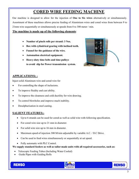 Cored Wire Injection System Pdf