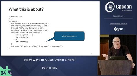 Cppcon The C Conference On Linkedin C Game Development Many Ways To Kill An Orc Or A