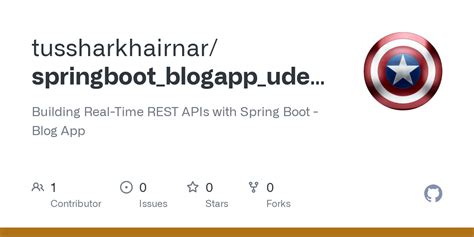 github tussharkhairnar springboot blogapp udemy building real time