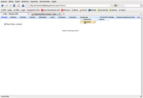 java aligning menu group to menu item stack overflow