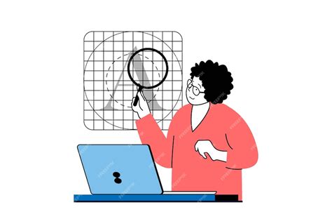 Premium Vector Designer Agency Concept With People Scene In Flat Web