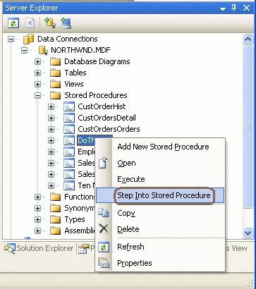 Debugging SQL Server 2005 Stored Procedures In Visual Studio Merill Net