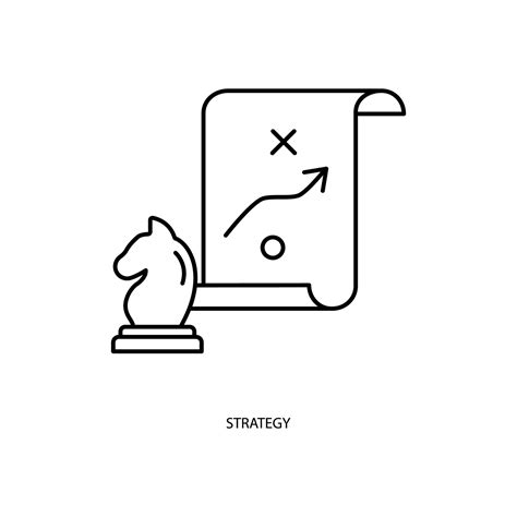 Strategy Concept Line Icon Simple Element Illustration Strategy Concept Outline Symbol Design