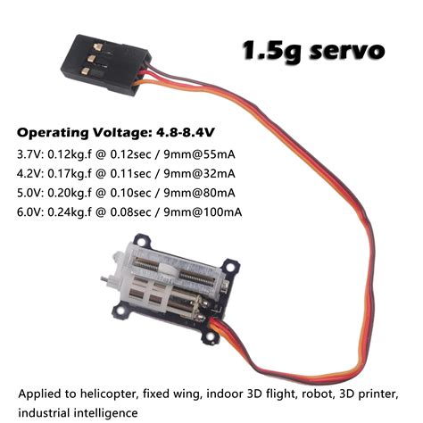 2pcs Tiny 15g Servo Micro Linear Digital Servo Lightweight Mini Size For Indoor