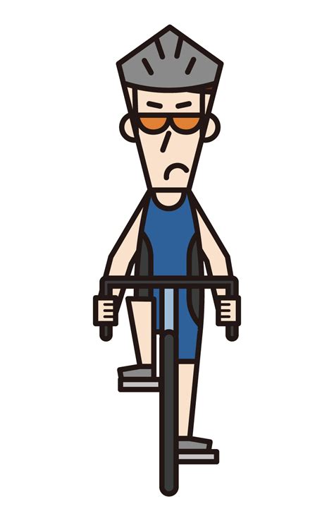 트라이 애슬론 선수 남성의 일러스트 무료 일러스트 소재집 Kukukeke