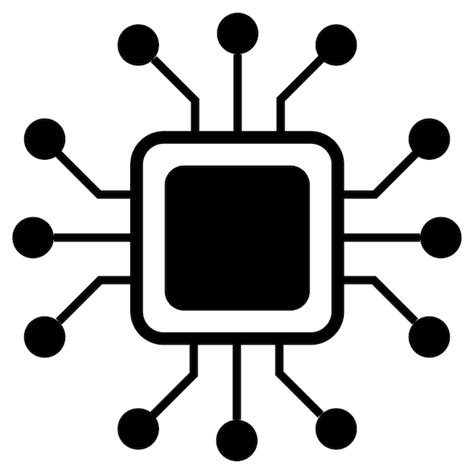 Premium Vector Silhouette Of Simple Isometric Schematic Chip Or