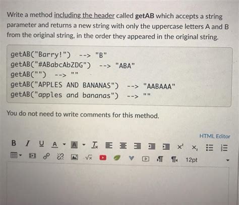 Solved Write A Method Including The Header For A Method