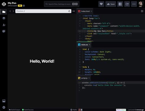 View Preferences Codepen