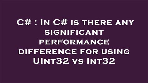 C In C Is There Any Significant Performance Difference For Using