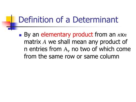 Ppt Chapter 2 Determinants Powerpoint Presentation Free Download