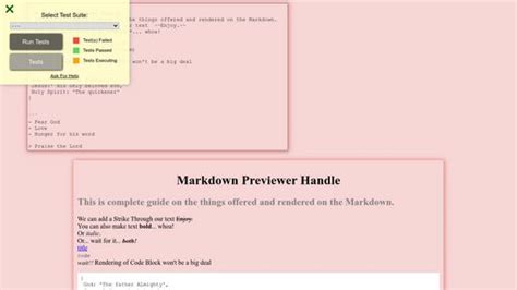 front end development libraries projects build a markdown previewer