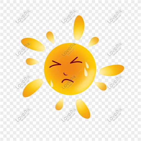 해변에서 뜨거운 태양 그림 Png 일러스트 무료 다운로드 Lovepik