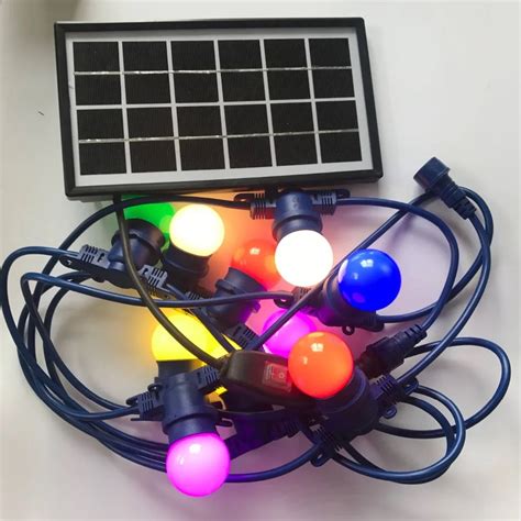 Solar Powered String Lights Set 3v 12v Led Bulbs And Solar Panel