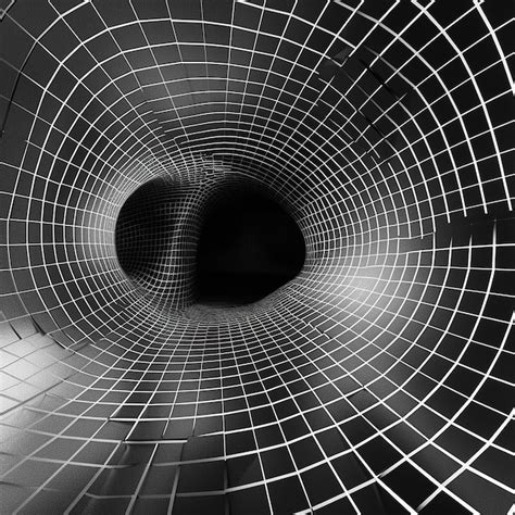 Premium Photo Warped Grid Simulation Of An Unoccupied Vacuum Space