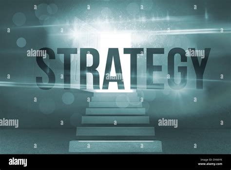 Strategy Against Steps Leading To Open Door Showing Light Stock Photo Alamy