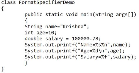 System Out Printf In Java Dr Kalpana Parasuraman