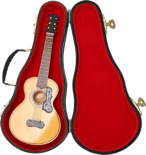 Mini Acoustic Guitar Tiny Decor Realistic Miniature Guitar