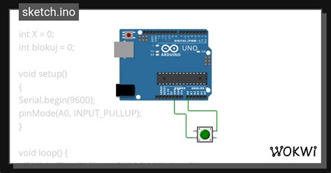 Tlacitko Wokwi ESP STM Arduino Simulator
