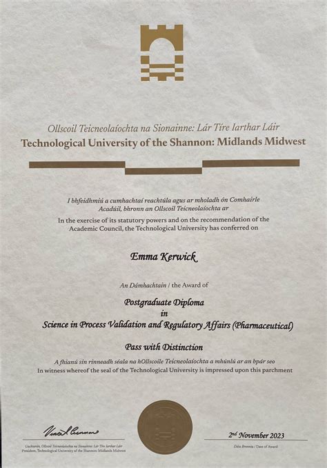 Emma Kerwick On Linkedin I Am Delighted To Have Achieved A Postgraduate Diploma In Science In