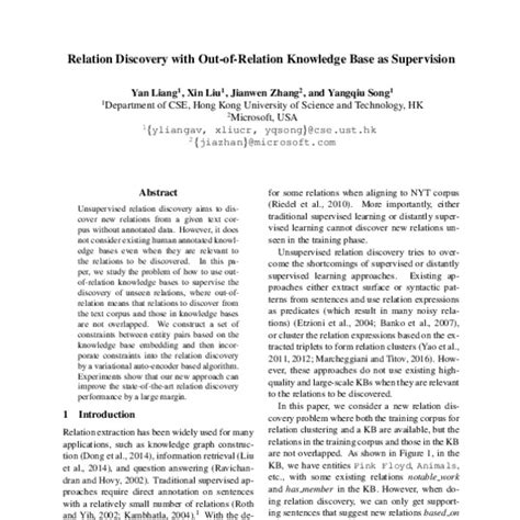 Relation Discovery With Out Of Relation Knowledge Base As Supervision