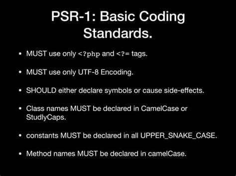 php standards recommendations php fig ppt