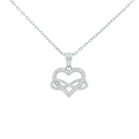 Elegant Heart Infinity Necklace Silver Kilkenny Silver