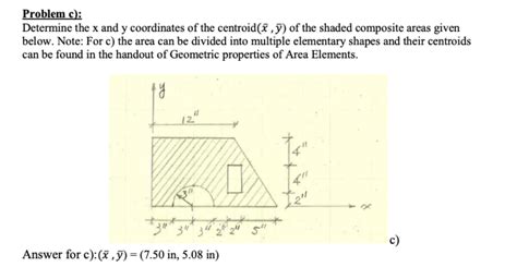 Solved Problem C Determine The X And Y Coordinates Of The Chegg