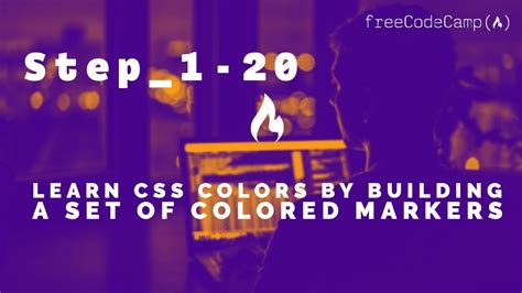 Learn Css Colors By Building A Set Of Colored Markers Solutions Step 1 20 Freecodecamp Youtube