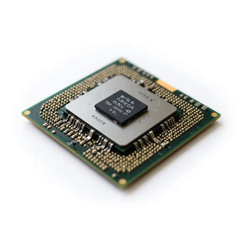 Modern Computer Processor Cpu Detailed Realistic Visible Pins And