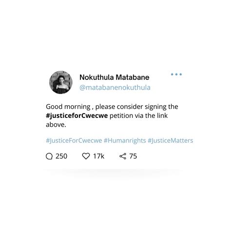 Justiceforcwecwe Nokuthula Matabane 34 Comments