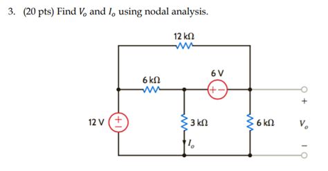 Solved Pts Find V And I Using Nodal Analysis Chegg