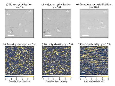 Microstructure And Porosity Density In Samples With Increasing Strain