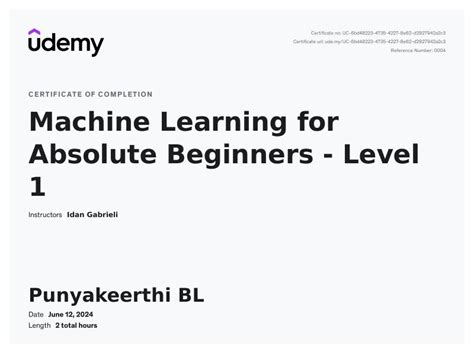 Completed Machine Learning Course On Udemy Punyakeerthi Bl Posted On